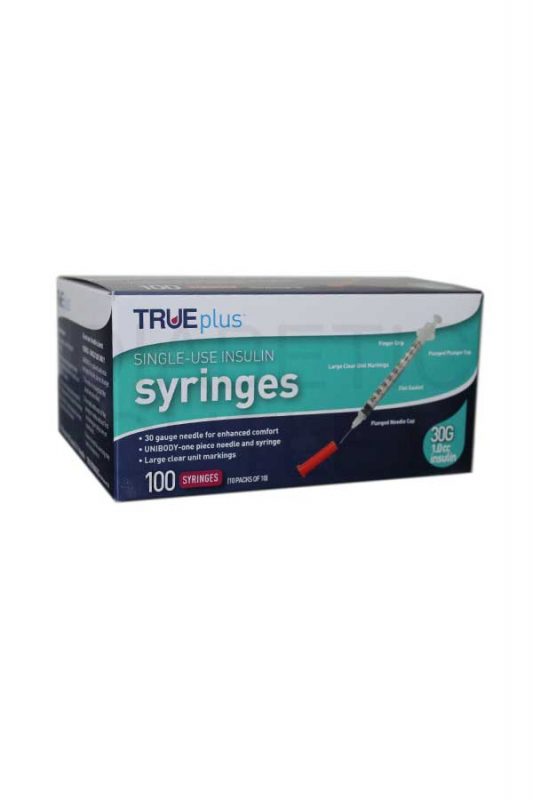 TruePlus Insulin Syringes 100/BOX - Diabetic Outlet
