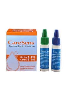CARESENS CONTROL SOLUTION A AND B 2 4mL - DIABETIC OUTELT