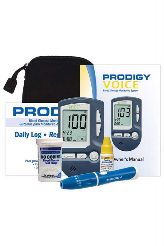 Prodigy Voice Glucose Meter Kit Fully Audible - Diabetic Outlet